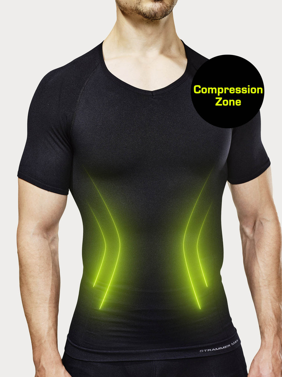 V-Neck Compression Shirt, High Tech Funktionsshirt mit Shape-Effekt ...